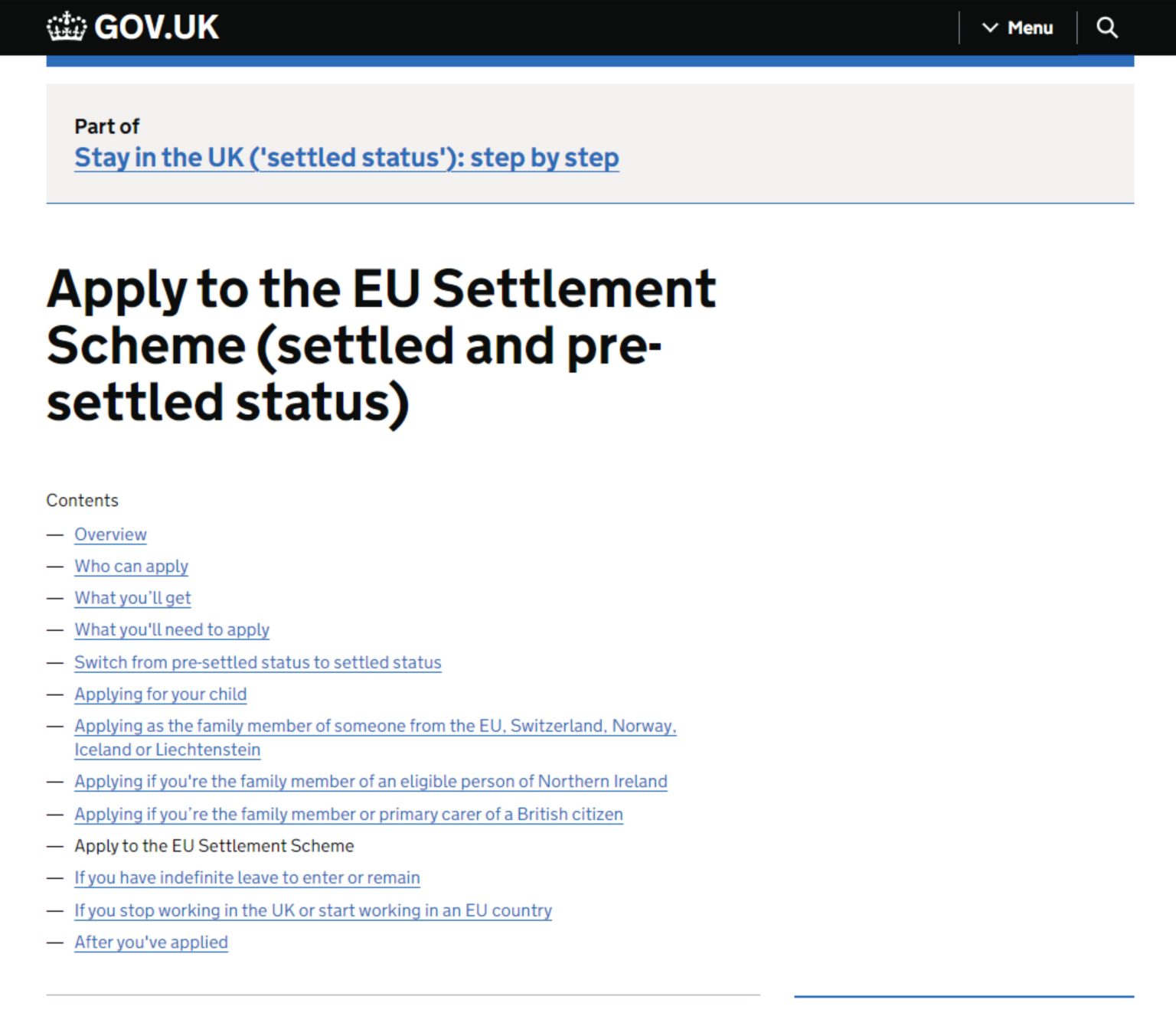 Pobyt w Anglii | Status osiedlenia UK - Settlement Status